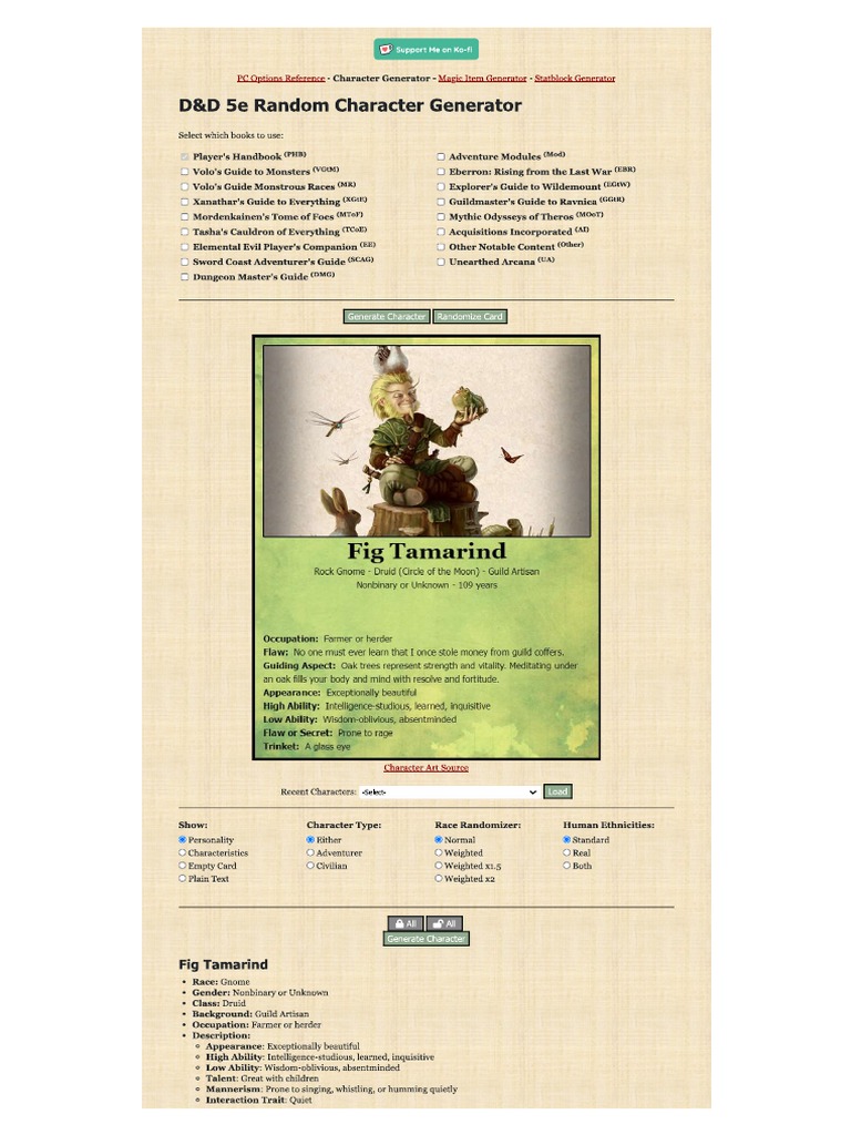 DND Steve Fig Inspo | PDF