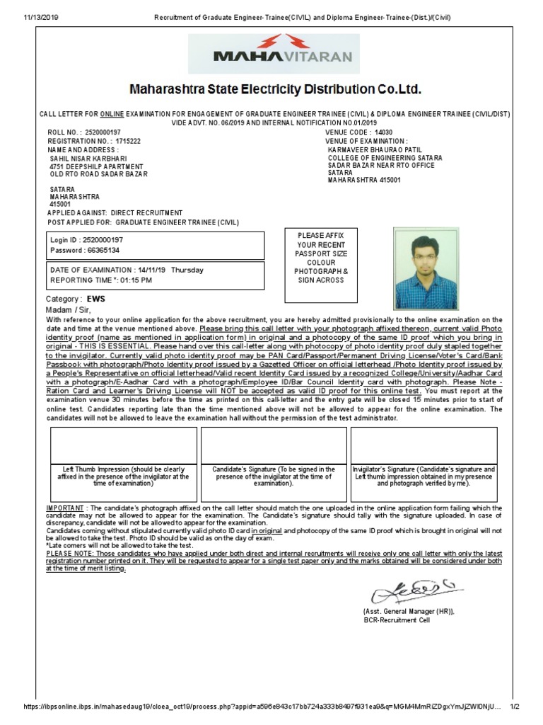 Recruitment of Graduate Engineer-Trainee (CIVIL) and Diploma Engineer ...