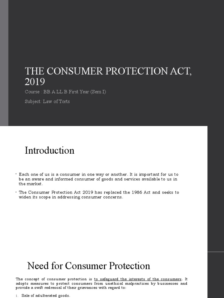 Consumer Protection Act | PDF | E Commerce | Consumer Protection
