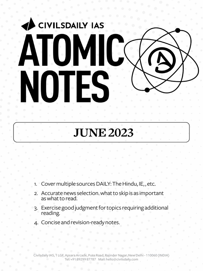 Atomic Notes June 2023-1 | PDF