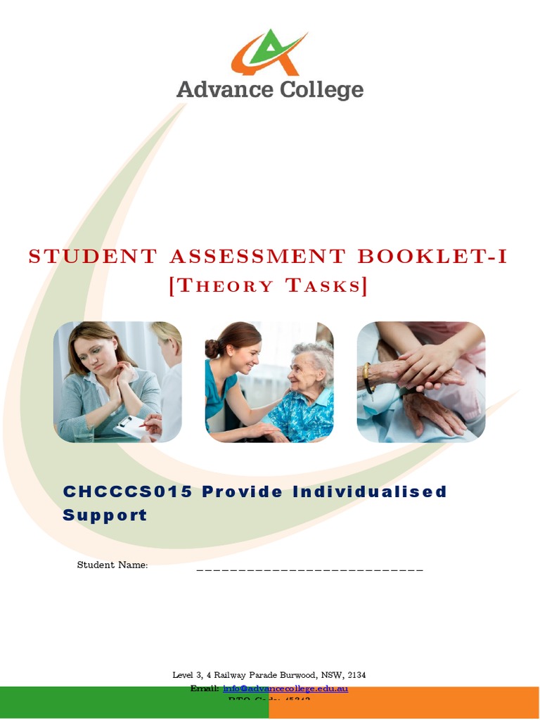 CHCCCS015 Provide Individualised Support SAB v3.2 THEORY | PDF | Risk ...