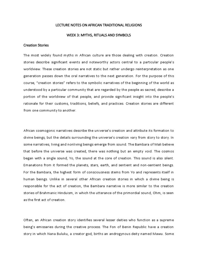 African Traditional Religions in West Africa-2 | PDF