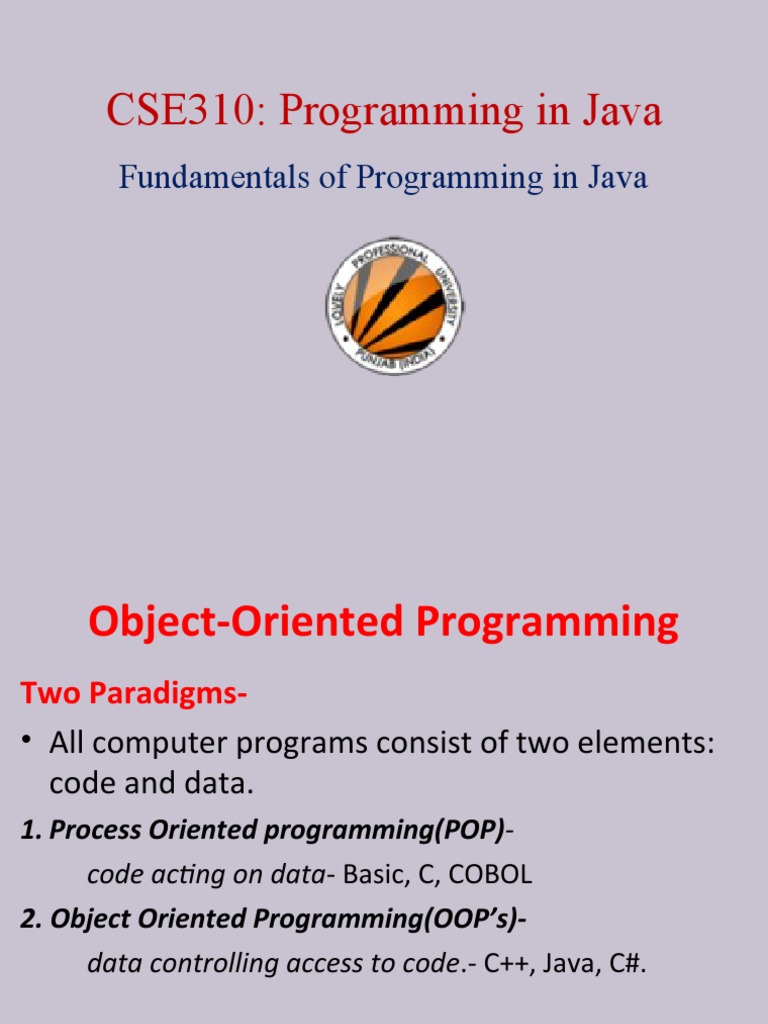 Fundamentals of Programming in Java | PDF Fundamentals of Programming in Java | PDF