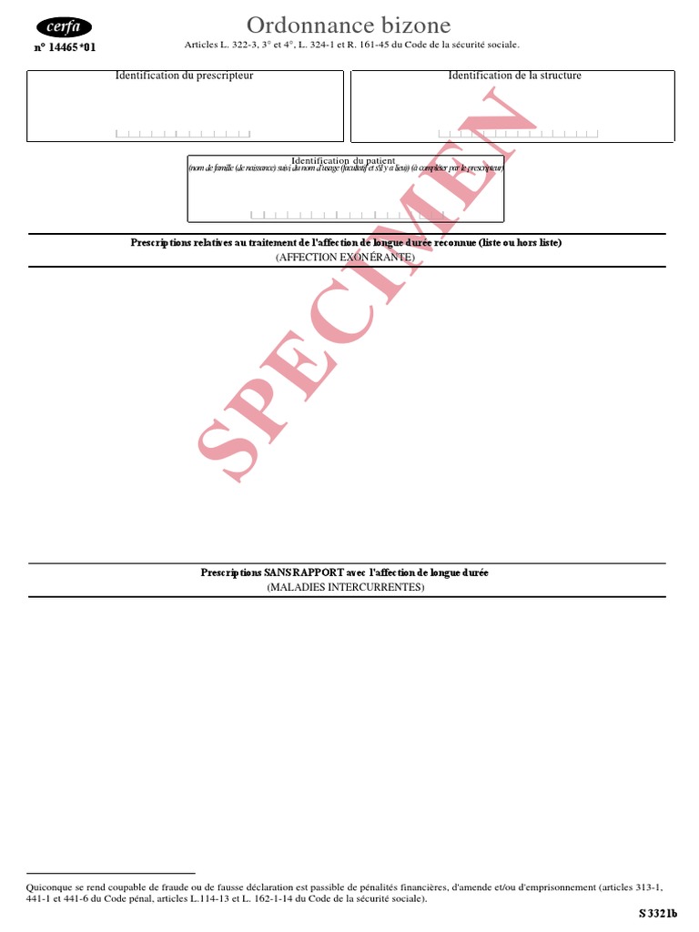 Ordonnance Bizone (Formulaire 14465 01) | PDF | Justice | Crime et violence