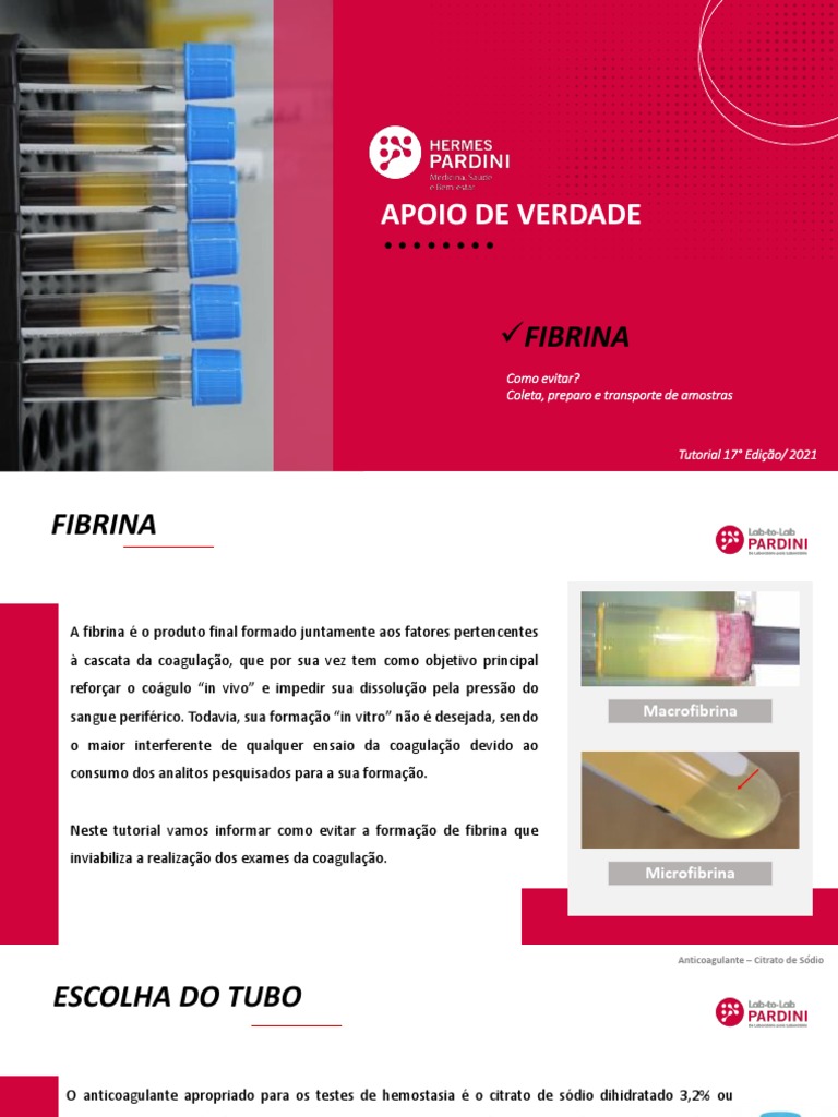 Evitando Fibrina em Amostras de Sangue | PDF