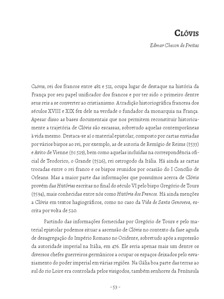 Clóvis | PDF | Francos | Sagrado Império Romano