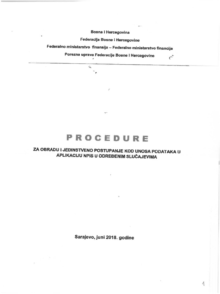 Procedure Za Obradu I Jedinstveno Postupanje | PDF