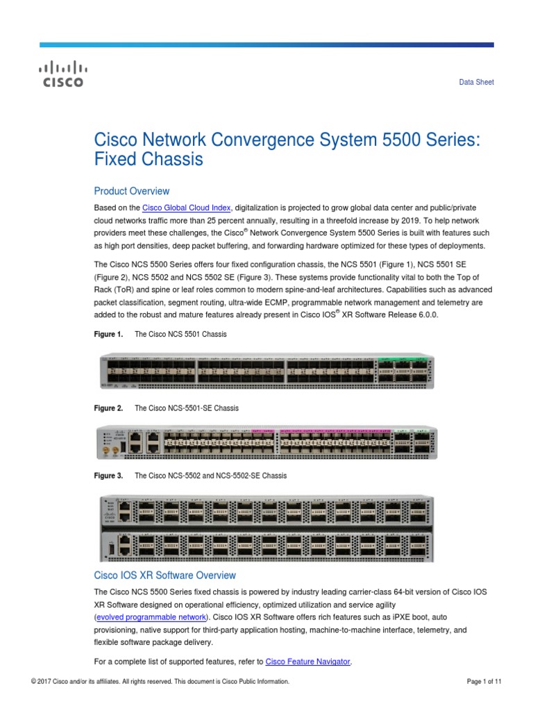 Cisco Network Convergence System 5500 Series: Fixed Chassis: Product ...
