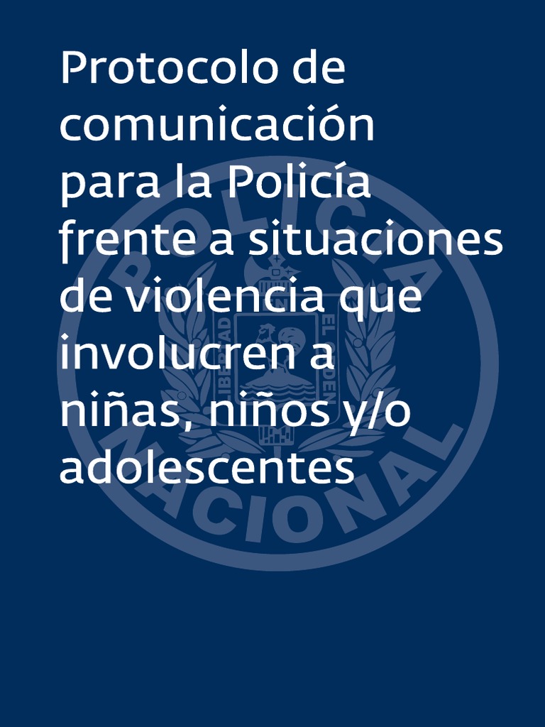 Protocolo Policial Comunicacion Digital | PDF | Violencia | Abuso sexual