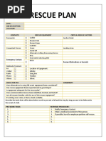 Rescue Plan Template | PDF | Safety | Emergency Management