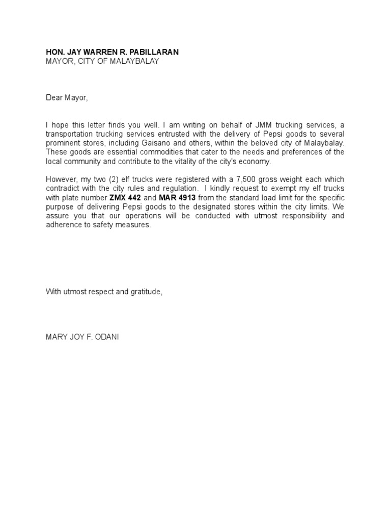 Mayor Letter | PDF