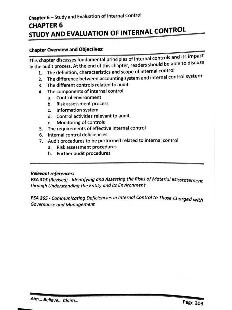 Chapter 6 auditing concept | PDF