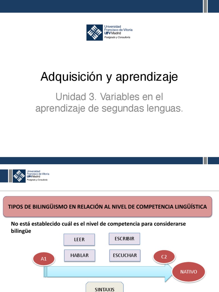 U3. Variables en El Aprendizaje de Segundas Lenguas | PDF