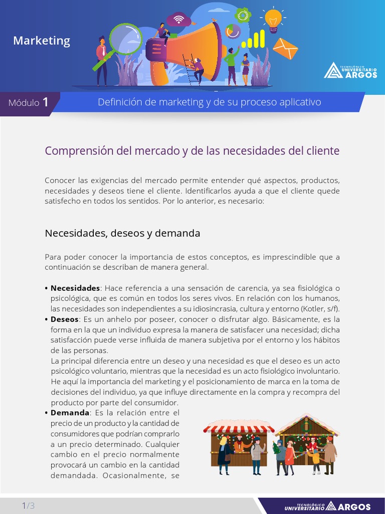 Comprensión Del Mercado y de Las Necesidades Del Cliente | PDF ...