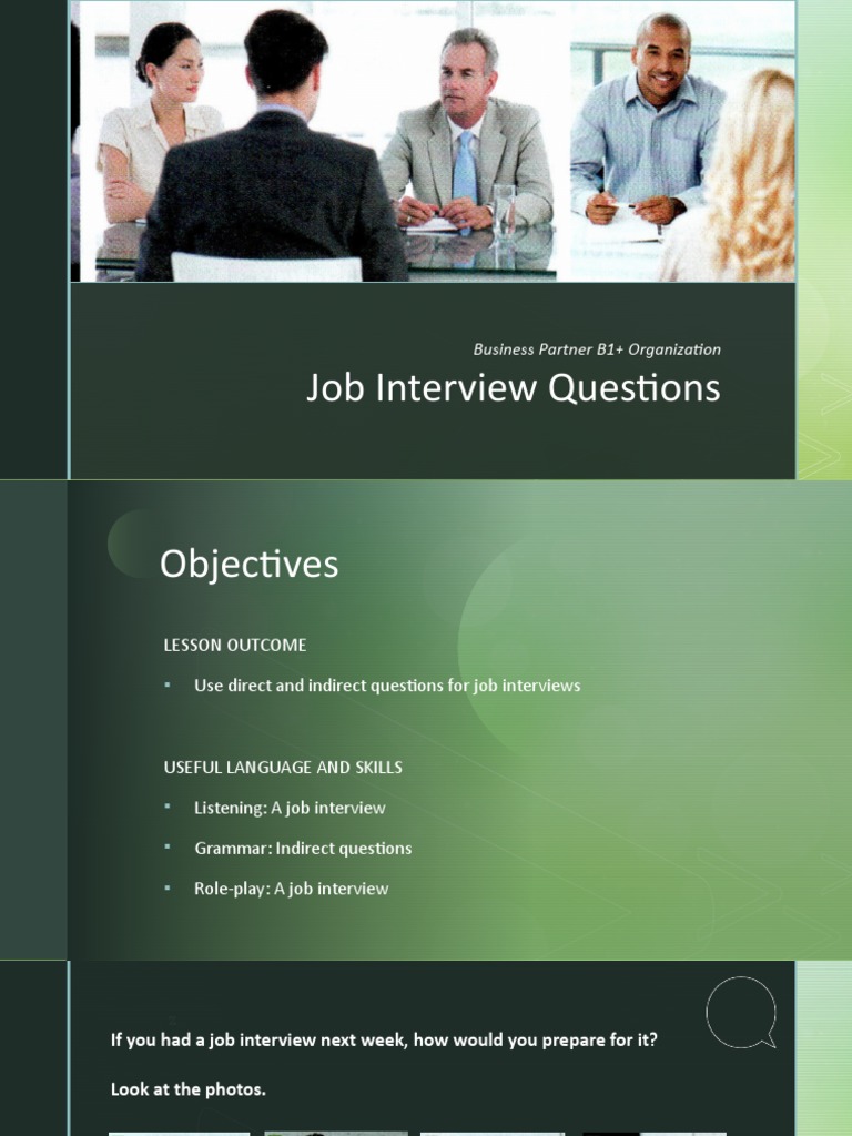 Job interview questions | PDF
