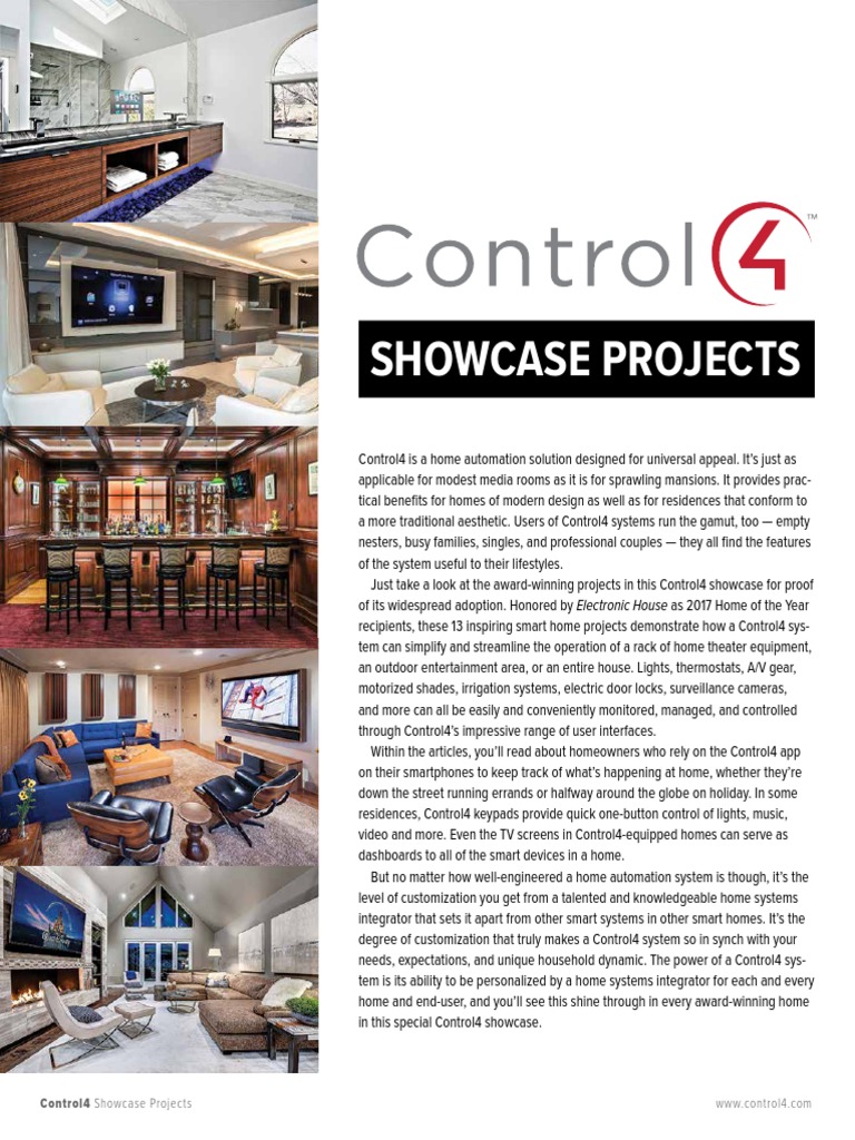 Control4 Showcase Projects - Final | PDF | Home Automation | Electronics
