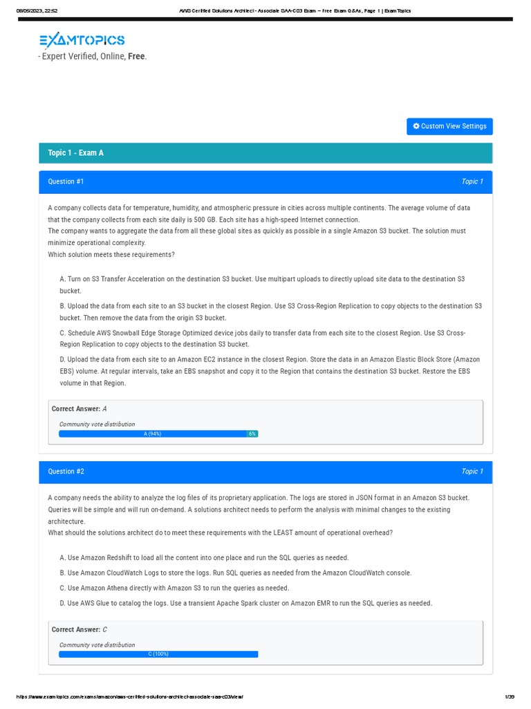 Associate SAA-C03-ENG-01 | PDF | Art | Technology & Engineering