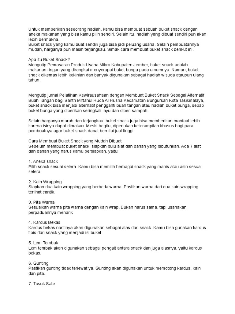Cara membuat buket | PDF