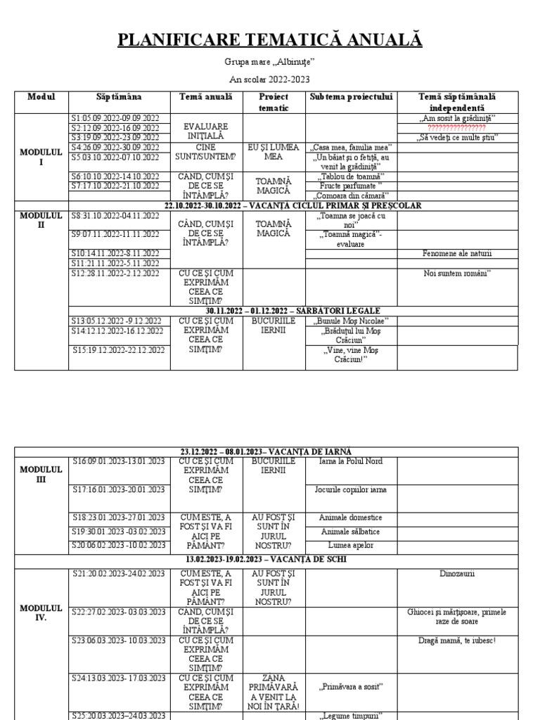 Planificare Pe Module | PDF