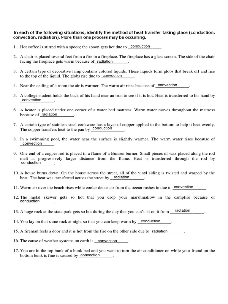 Conduction, Convection and Radiation Quizx | PDF