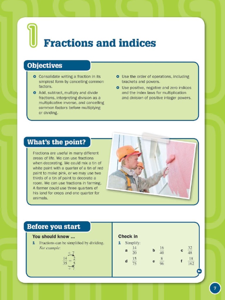 Fractions & Indices | PDF