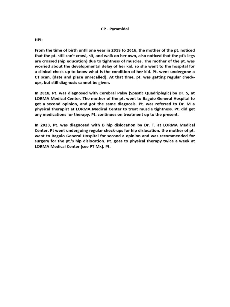 Hpi - CP | PDF | Wellness
