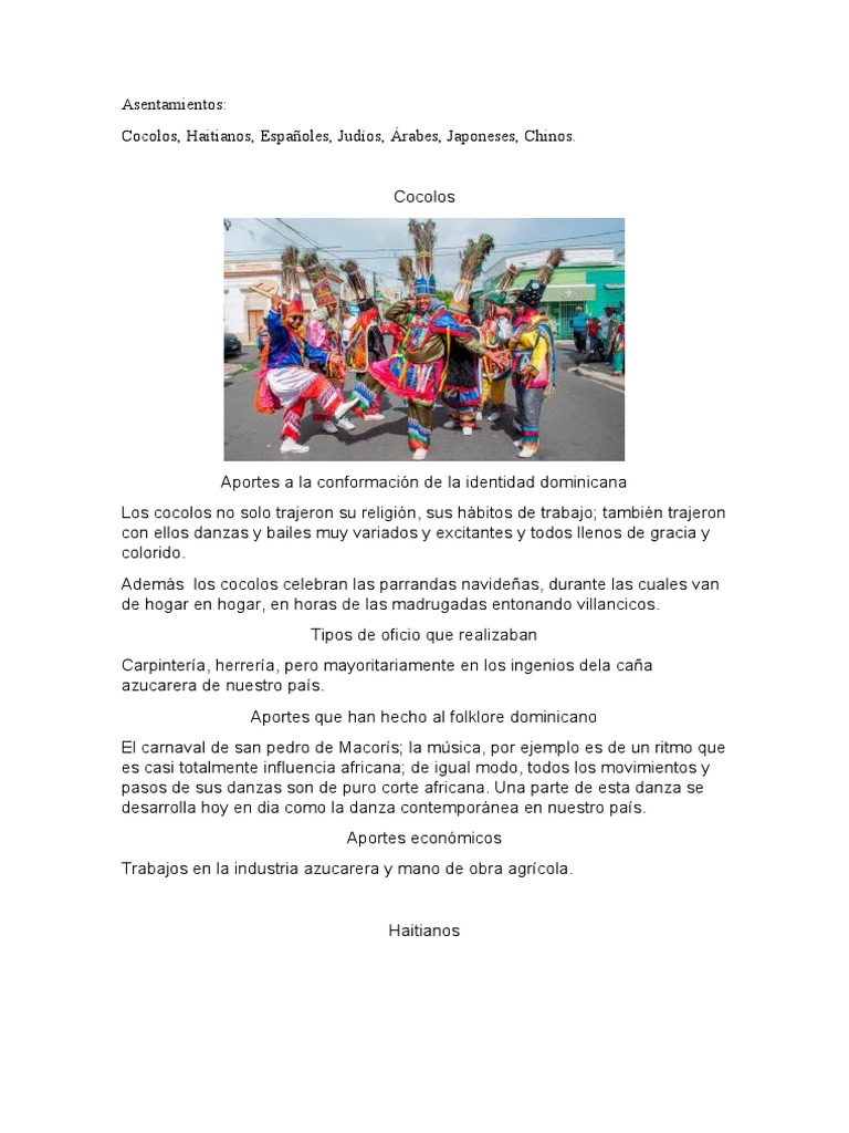 Aportes de los Cocolos a la Identidad Dominicana | PDF | Viajes y turismo