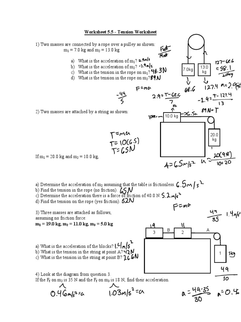 Tension - Worksheet | PDF