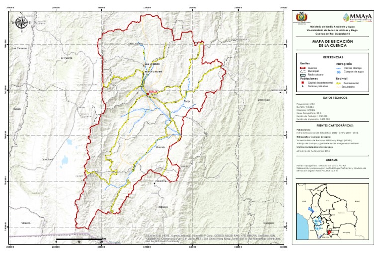 Mapa Cuenca Rio Guadalquivir | PDF | Paisaje | Geografía Física