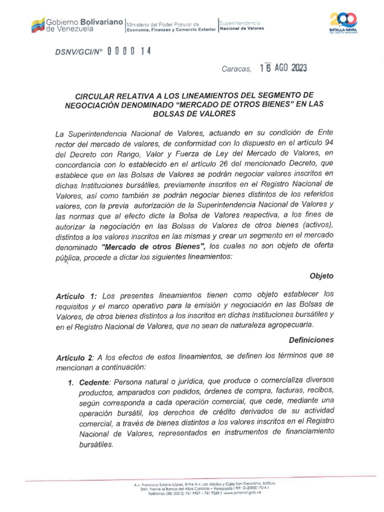 Circular #000014 Sunaval | PDF