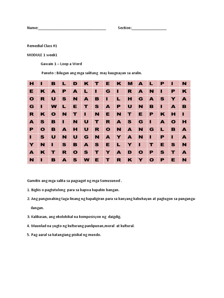 Remedial Class 1 | PDF