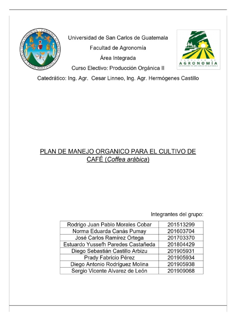 plan de manejo organico corregido | PDF