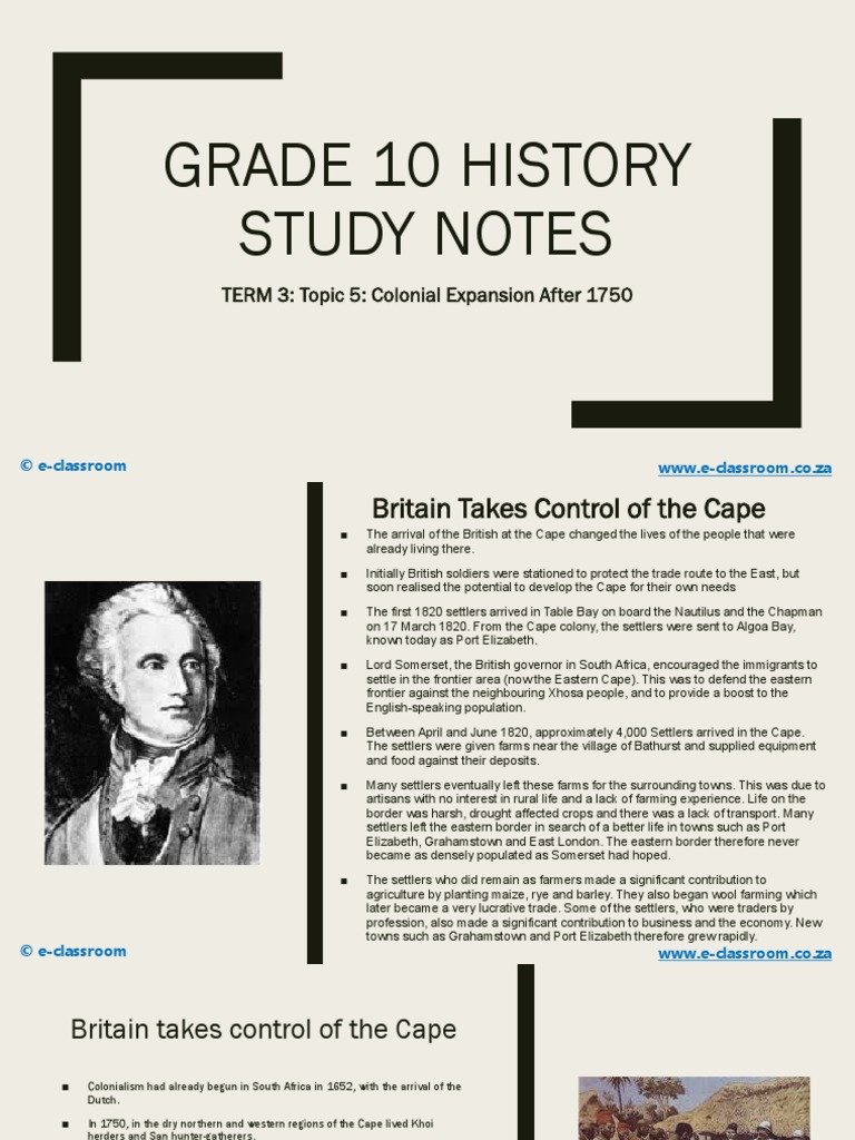 Grade 10 History Term 3 | PDF | Zulu Kingdom | Atlantic Slave Trade