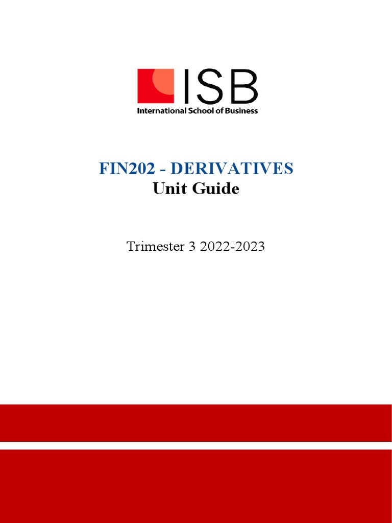 FIN202 - Deri - Trimester 2 2023 | PDF