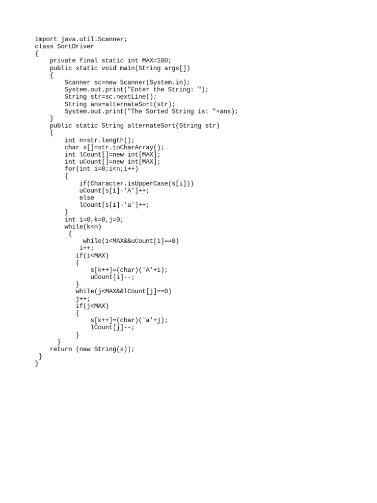 String Sorting | PDF