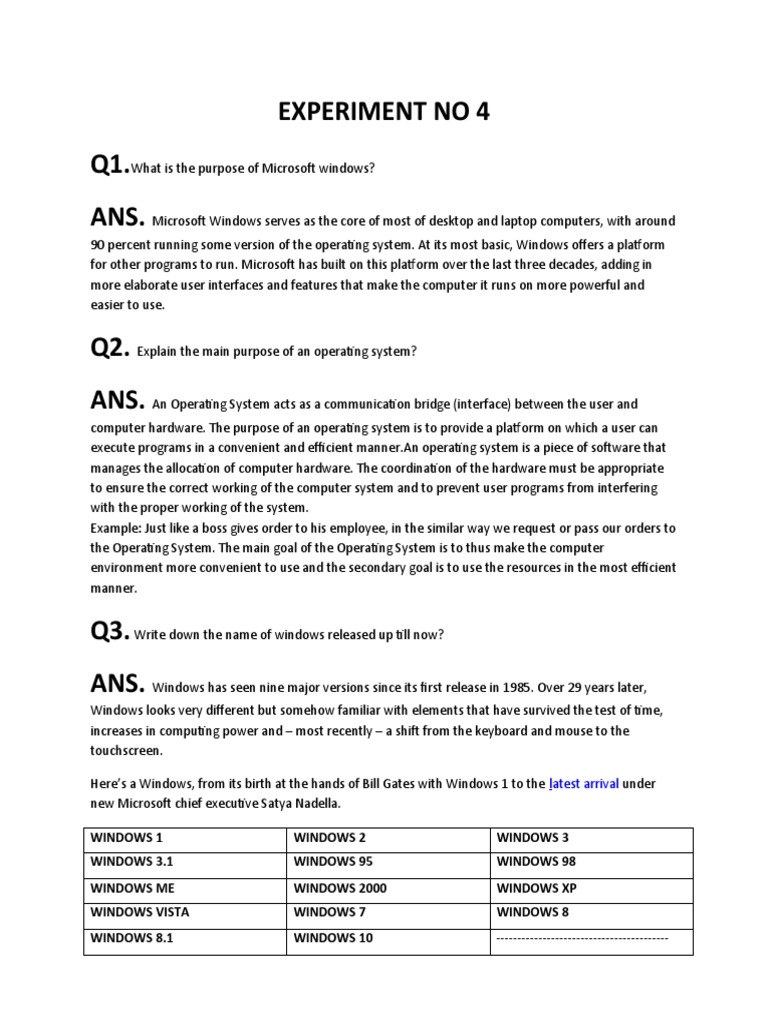Experiment No 4 | PDF | Microsoft Windows | Operating System