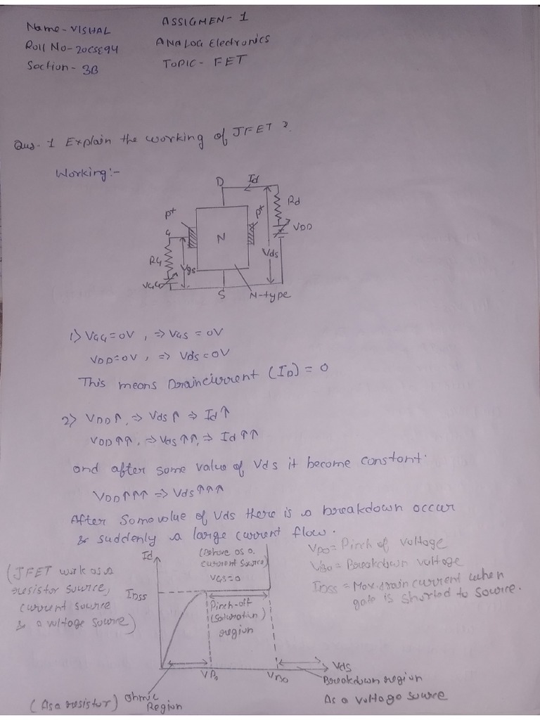 Analog Electronics Assignment 1 | PDF