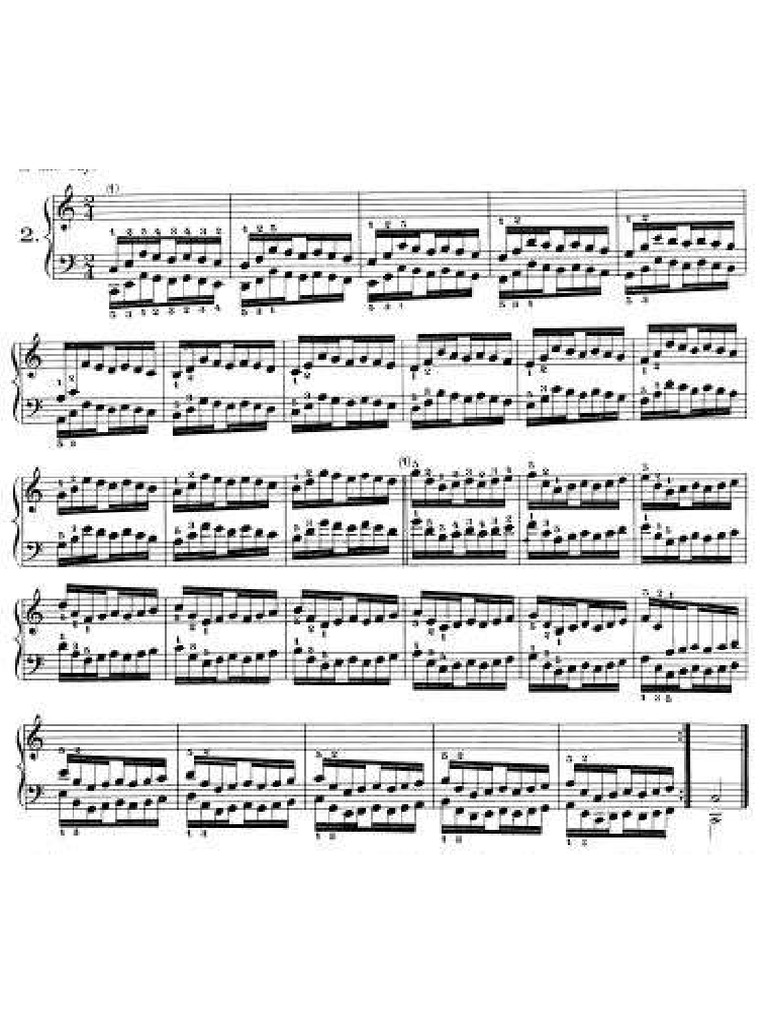Ejercicoi para Piano Hanon 2 | PDF