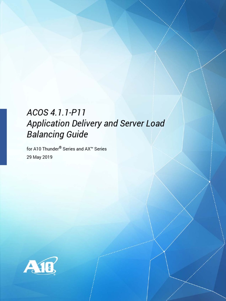 ACOS 4.1.1-P11 Application Delivery and Server Load Balancing Guide | PDF | Session Initiation ...