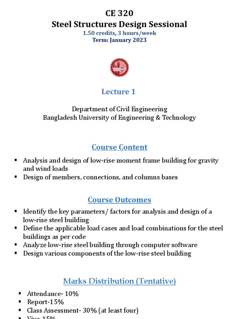 CE 320 Lecture - 1 (Jan 2023) | PDF