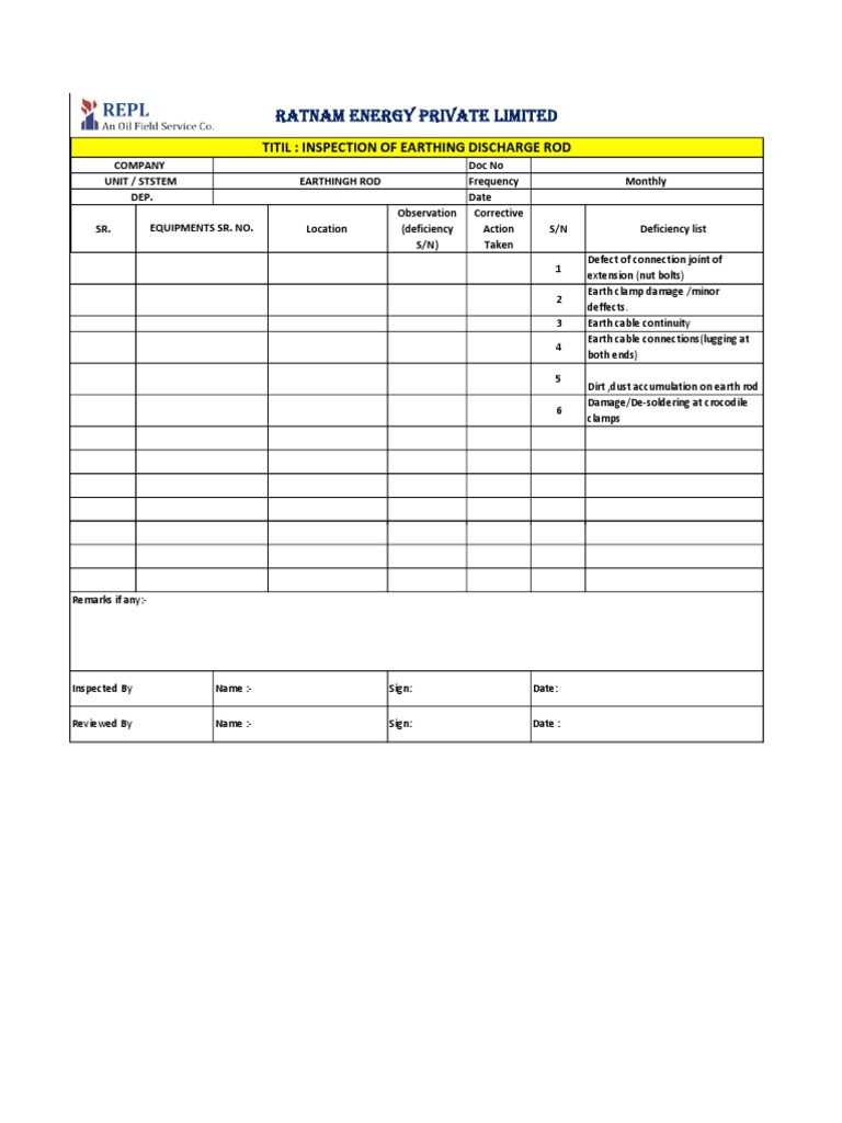 Repl Earth Discharge Rod | PDF | Electricity | Electrical Engineering