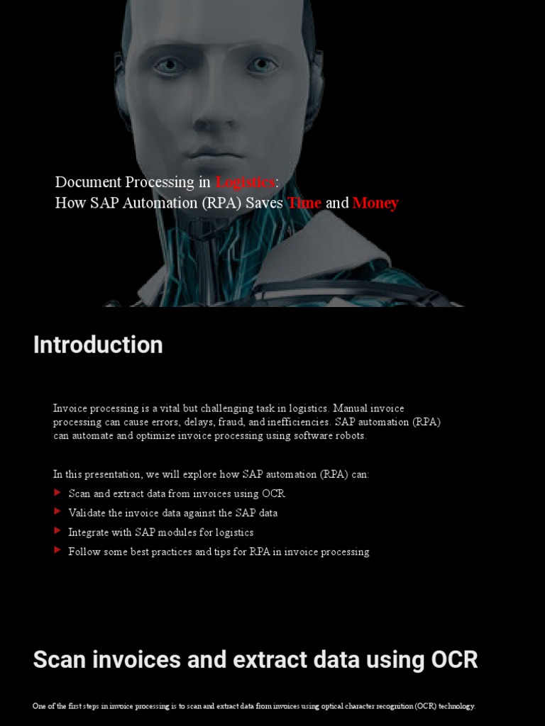 SAP RPA for Logistics Invoice Processing | PDF | Finance & Money ...