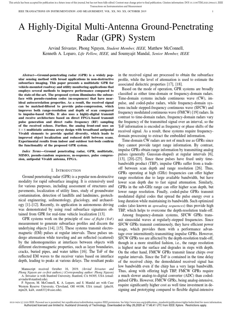 A Highly Digital Multiantenna Ground-Penetrating Radar (GPR) System ...