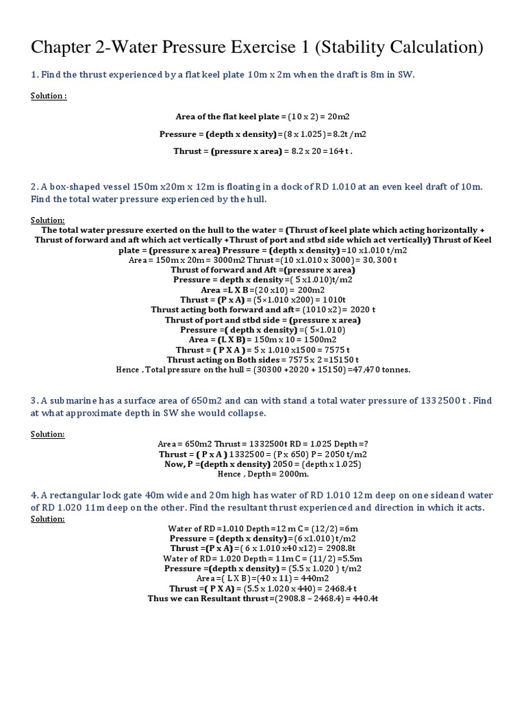 Stability Calculation | PDF