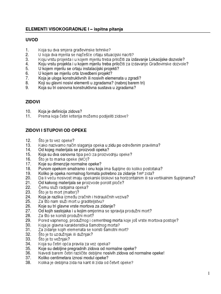 Ev1 - Ispitna Pitanja | PDF