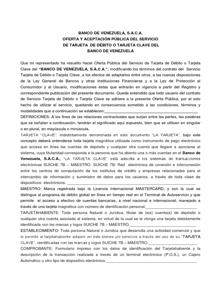Tarjeta Debi To | PDF | Tarjeta de débito | Bancos