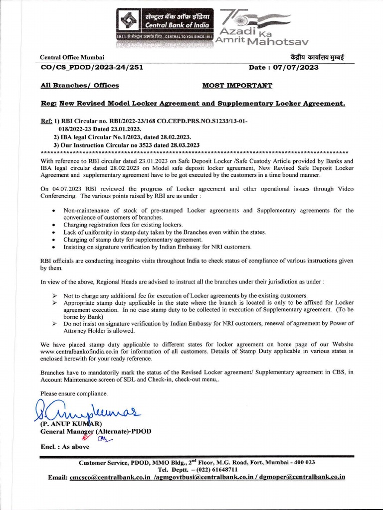 New Revised Model Locker Agreement | PDF