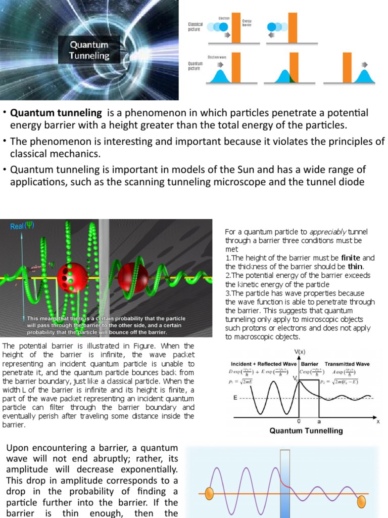 Quantum Tunneling | PDF | Quantum Tunnelling | Scanning Tunneling ...