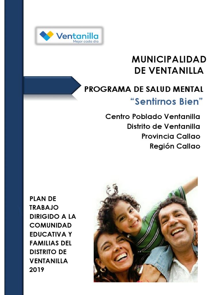 Programa de Salud Mental 2019 | PDF | Salud mental | Comportamiento