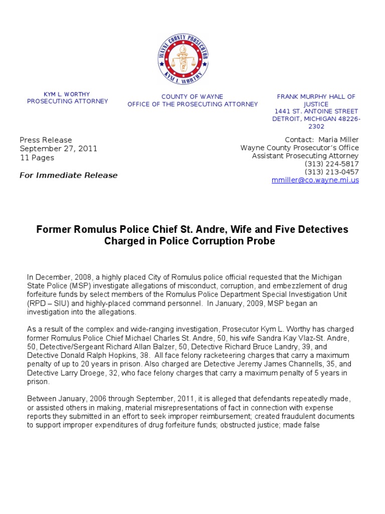 Romulus Police Corruption | PDF | Federal Bureau Of Investigation ...